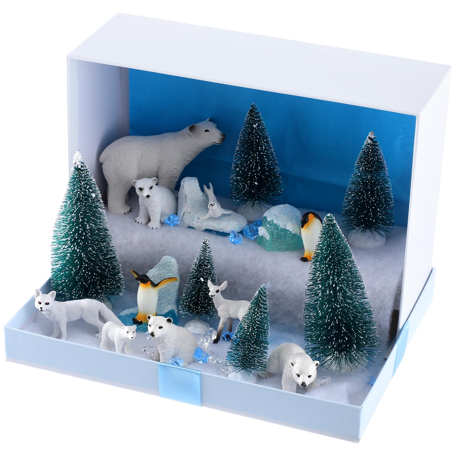Glimin Polar Animals School Projects Set Diorama Supplies Kit Figurine ...