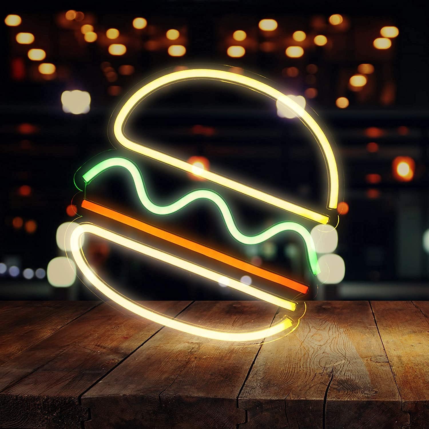 Burger Neon Signs,Neon Light Hanging Led for Restaurant,Acrylic ...