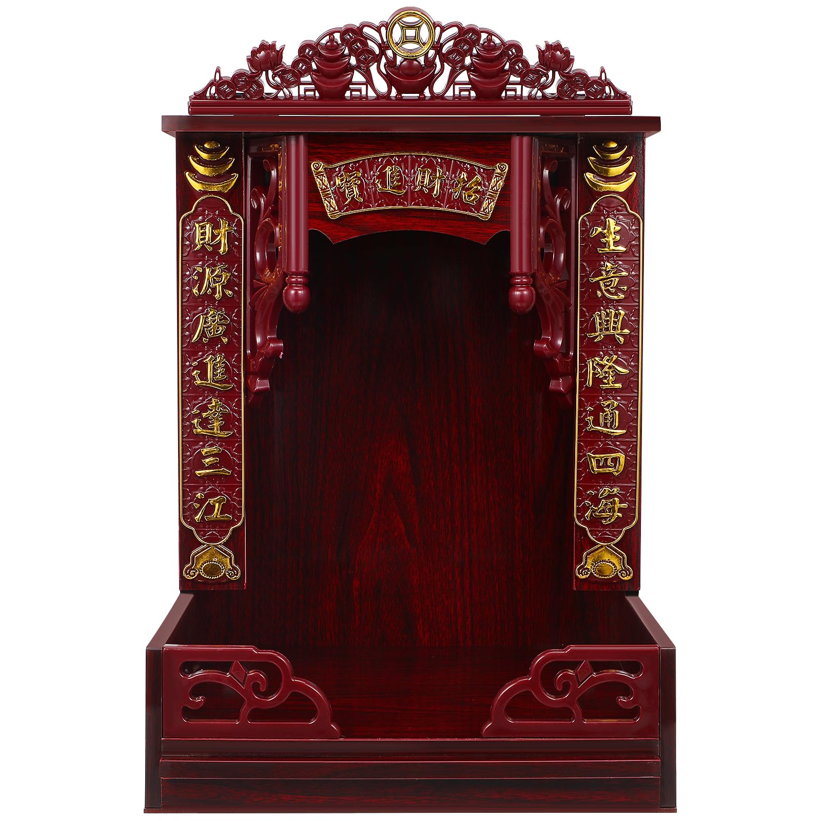 Abaodam Wall-Mounted Shrine Altar Pet Ashes House Pooja Table Guan Gong ...