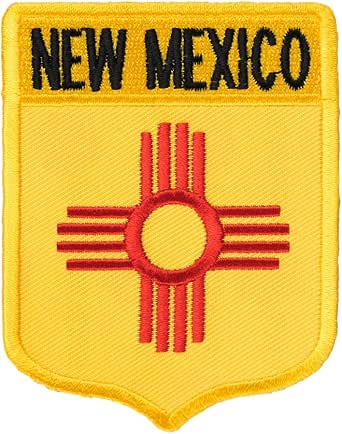 Amazon.com: New Mexico State Flag Shield Patch, United States of ...