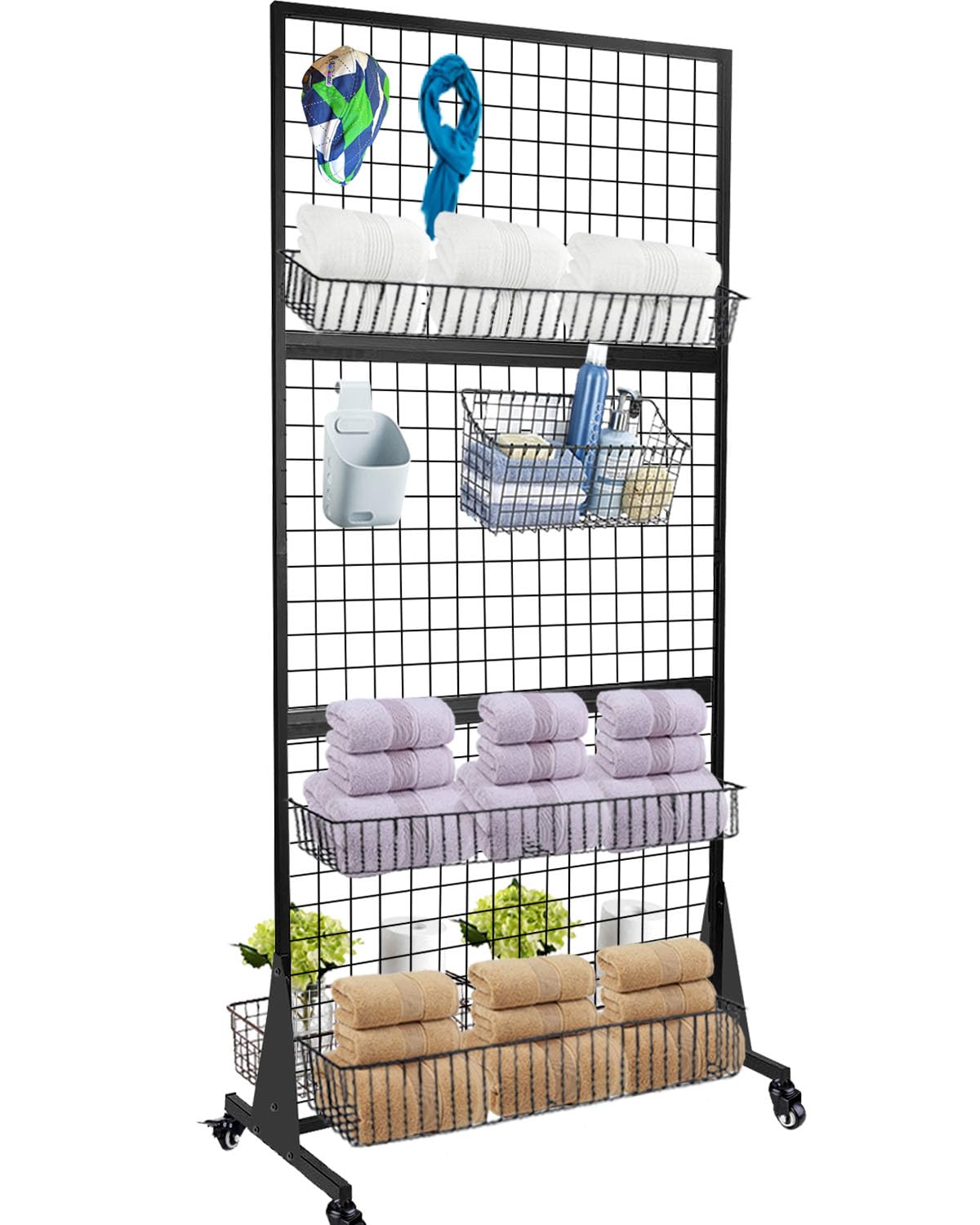 Mua WGOHOSE 3' x 6' Ft Wire Gridwall Panel Display Stand 3-Tier Movable ...