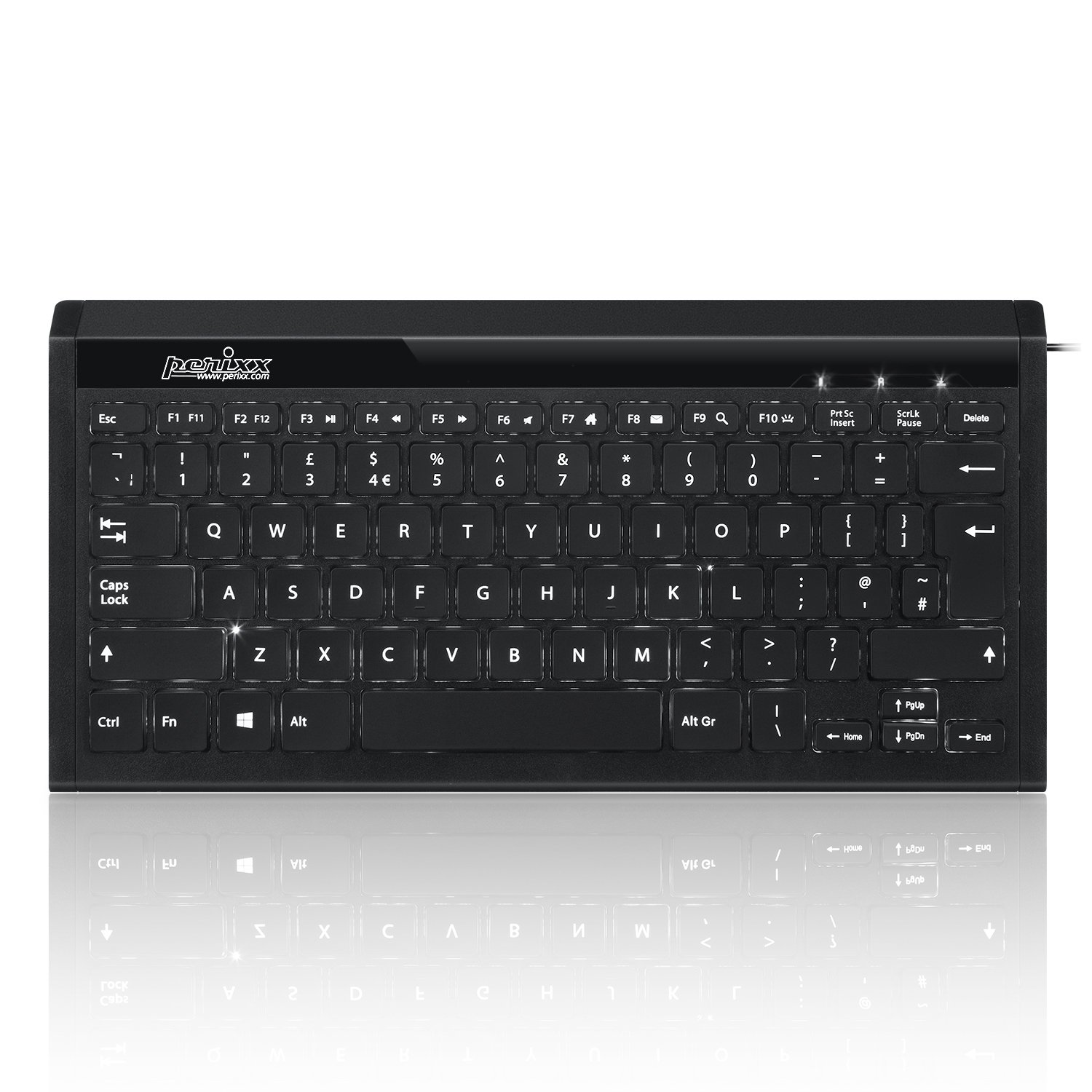 Computers UK Layout Black Perixx Periboard-317 Wired USB Big Font ...
