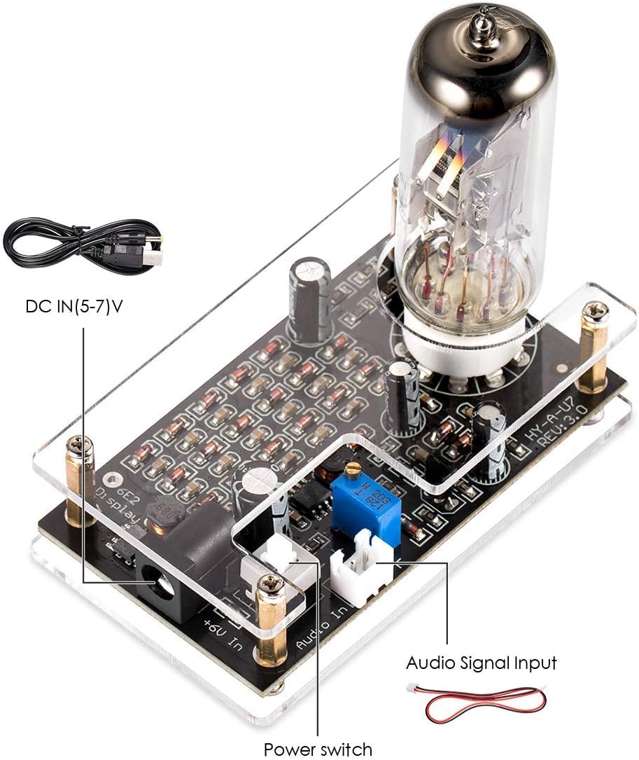 Nobsound Magic Eye 6E2 EM87 Tube Preamp; Audio Level Indicator; VU ...