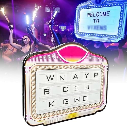 Oiyeknrd LED Letter Bottle Presenter for Night Club,Bottle Service Sign ...
