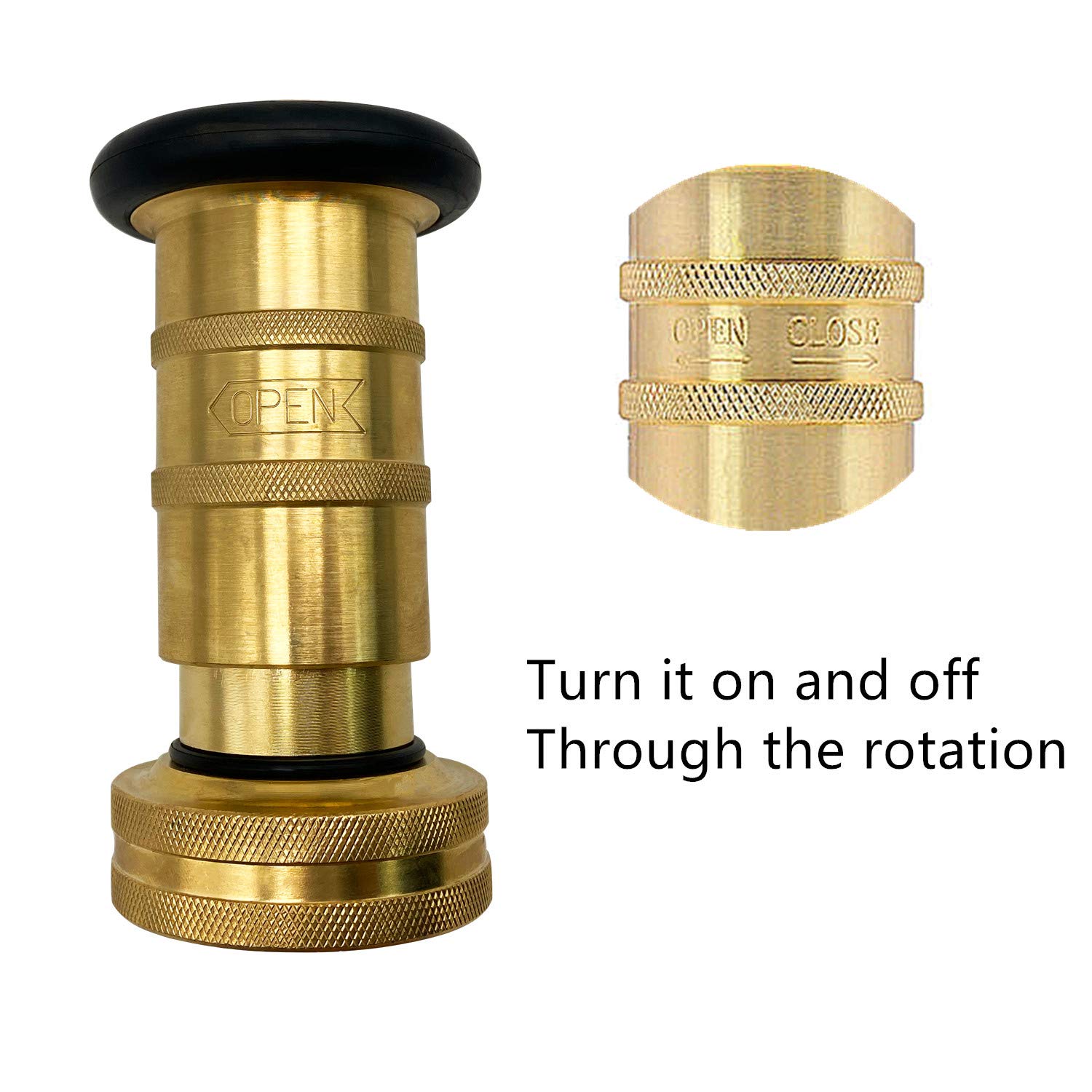 Mua SAFBY Fire Hose Nozzle Brass Fire Equipment Spray Jet Fog (2" NPT ...