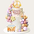 Amazon.com: 45 PCS Groovy Cake Toppers Boho Cake Topper Hippie Party ...