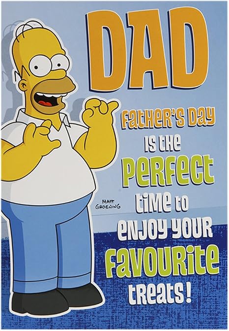 Hallmark Simpsons Father's Day Card for Dad - Medium: Amazon.co.uk ...