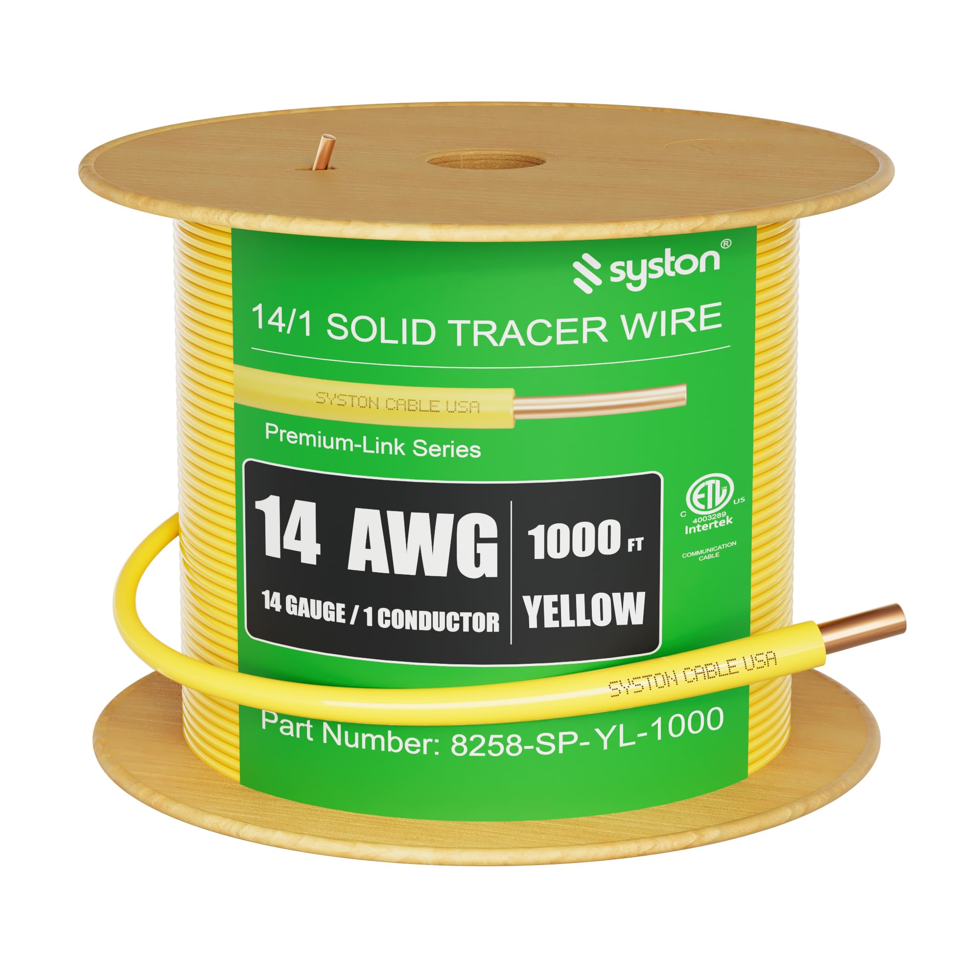 14 AWG Tracer Wire 600V 100% Solid Copper Conductor Direct Burial ...