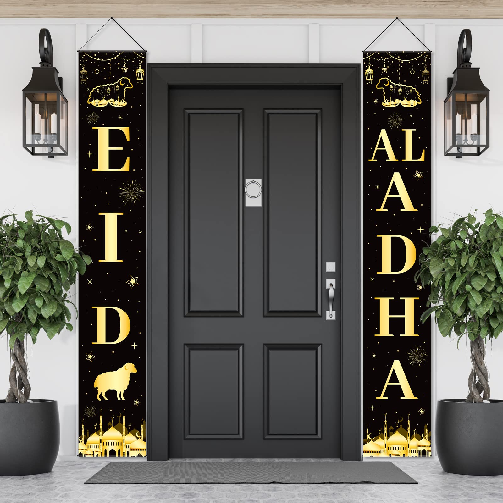 Eid Al-Adha Mubarak Porch Sign Set Eid Al-Adha Mubarak Banner Eid Al ...