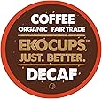 EKOCUPS Artisan Organic Decaf Coffee, Light Roast in, Raspberry Dried ...
