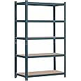Amazon.com: Topeakmart 5-Tier Utility Shelves, Metal Storage Shelves ...