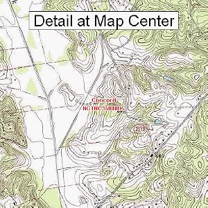 Amazon.com : USGS Topographic Quadrangle Map - Concord, North Carolina ...