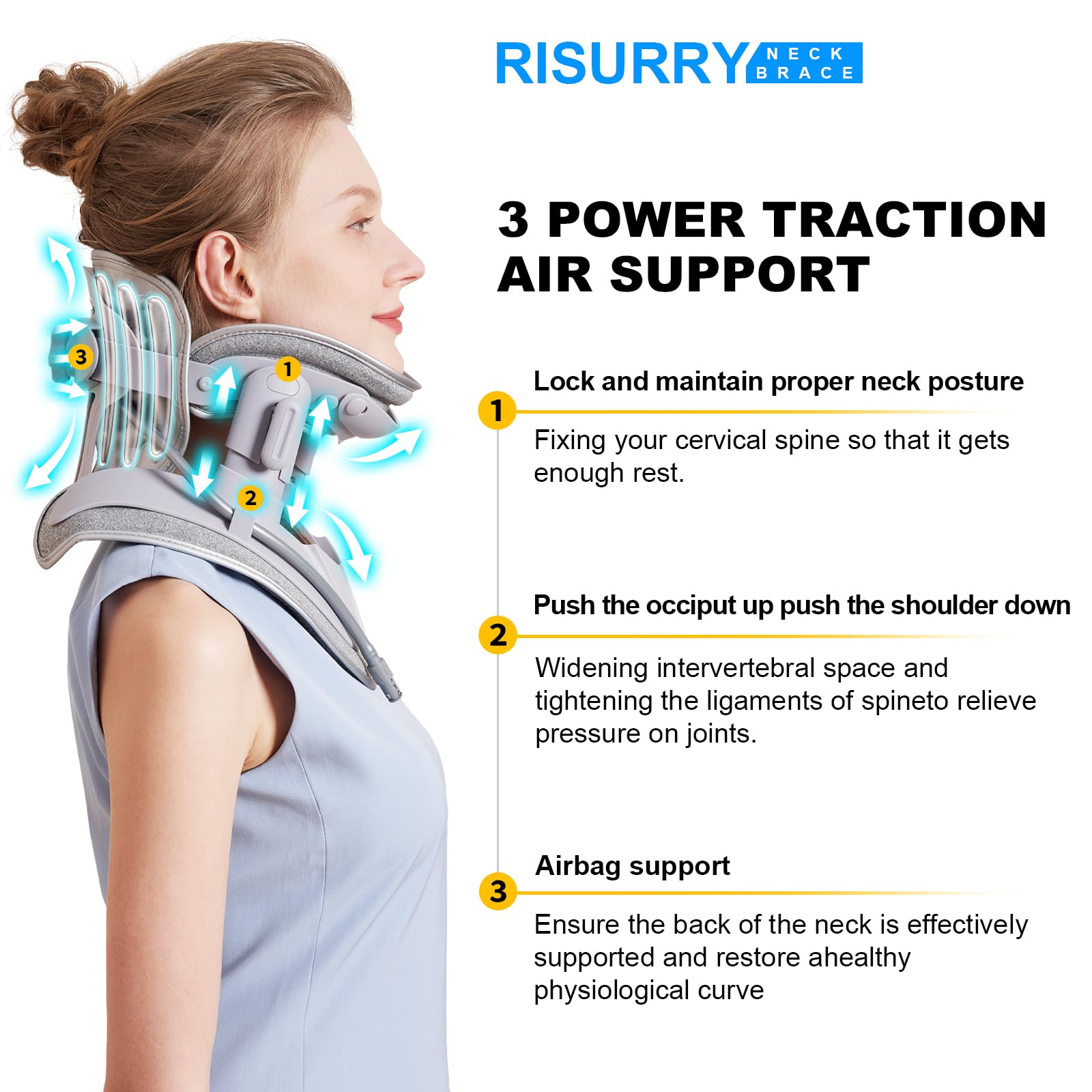 Mua Cervical Neck Traction Device, Air Pump Neck Brace, Adjustable ...