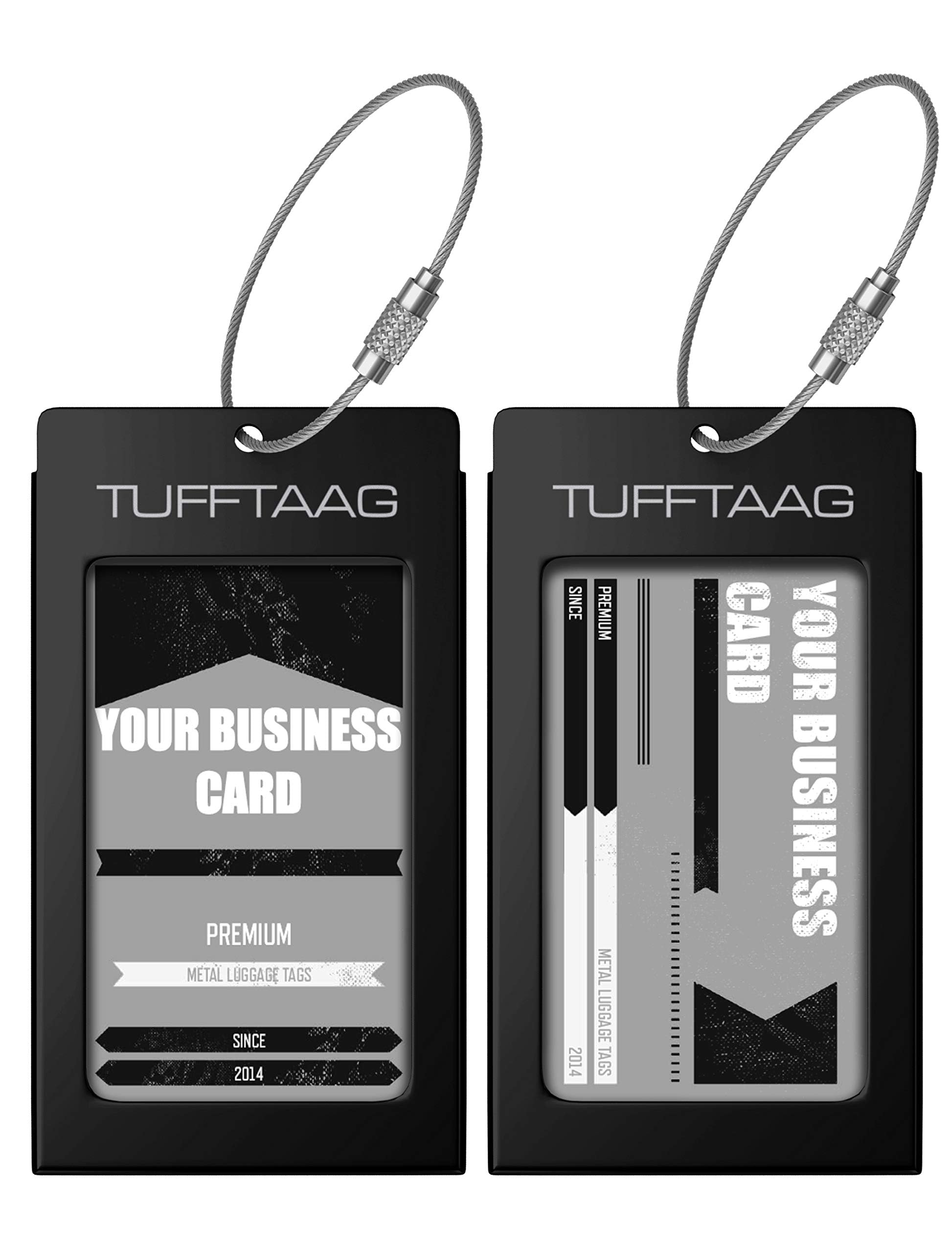 Luggage Tags Business Card Holder By TUFFTAAG - Durable Travel ID Bag ...