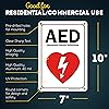 AED Automated External Defibrillator Sign, 7" x 10" 0.40 Aluminum, Fade ...