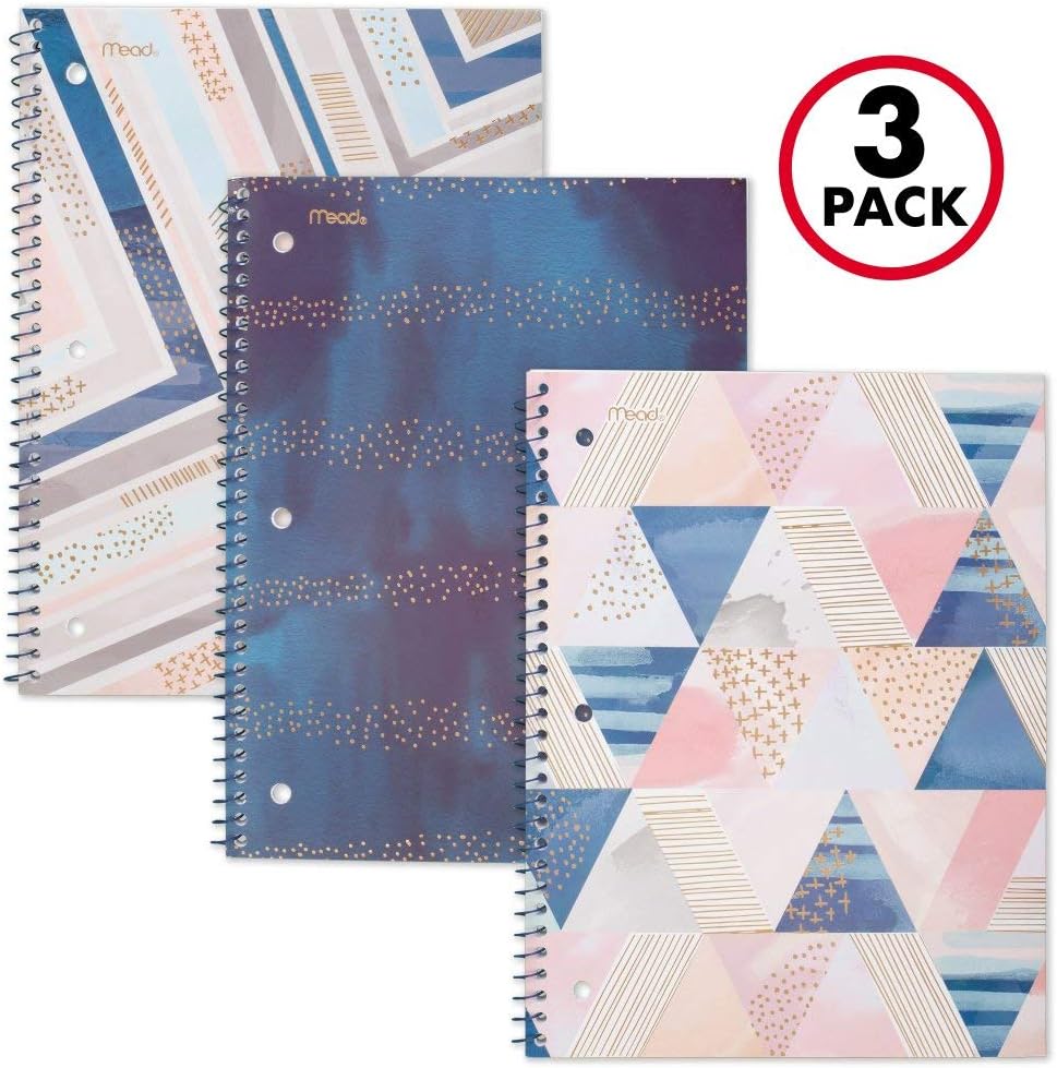 Mead Spiral Notebook, 1 Subject, College Ruled, 70 Sheets, 10-1/2" x 7 ...
