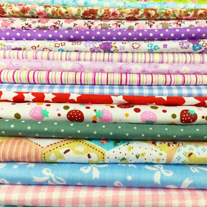 flic-flac Cotton Craft Fabric Bundle Squares Patchwork Lint DIY Sewing ...