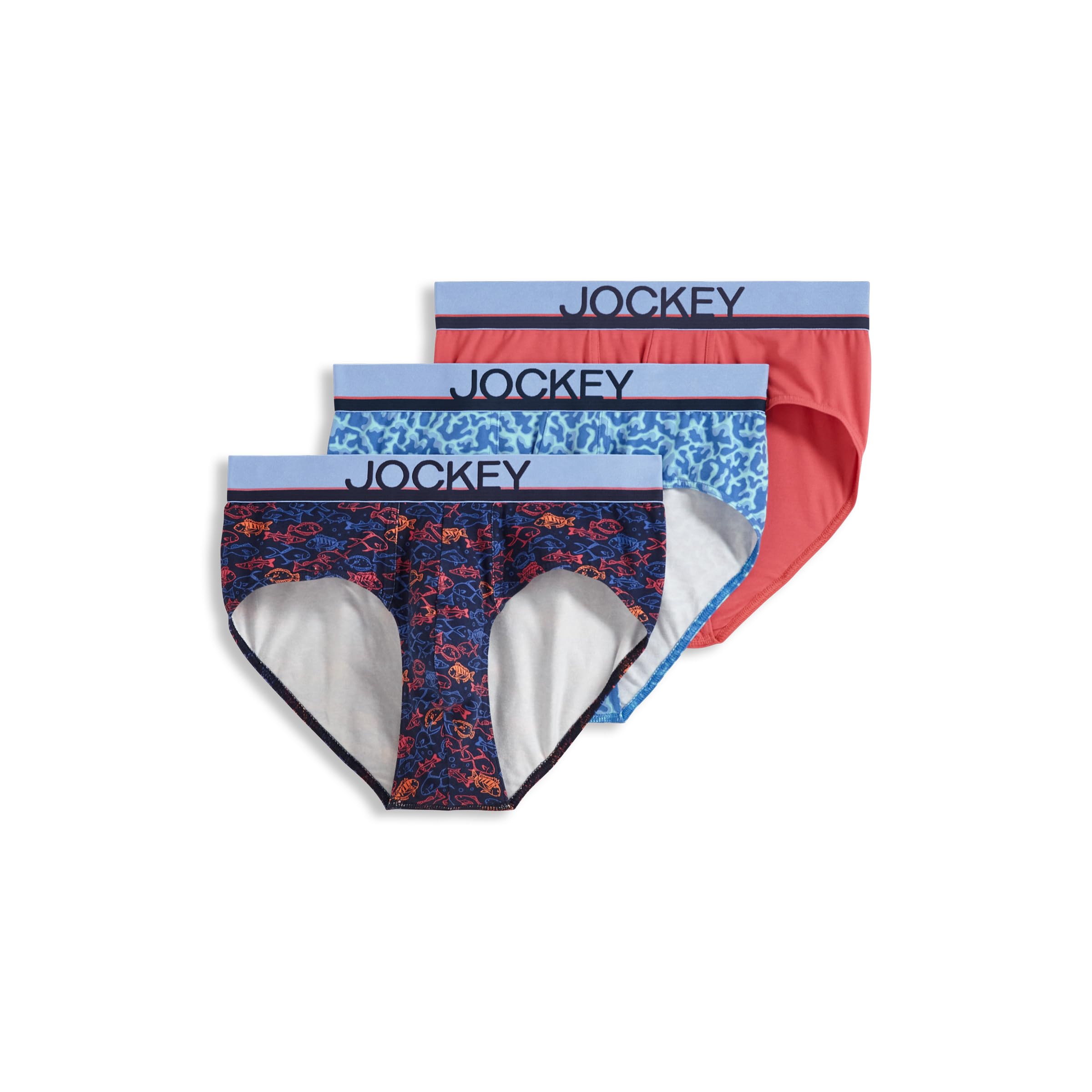 Jockey Men's Underwear True Style Brief - 3 Pack, Something Fishy ...