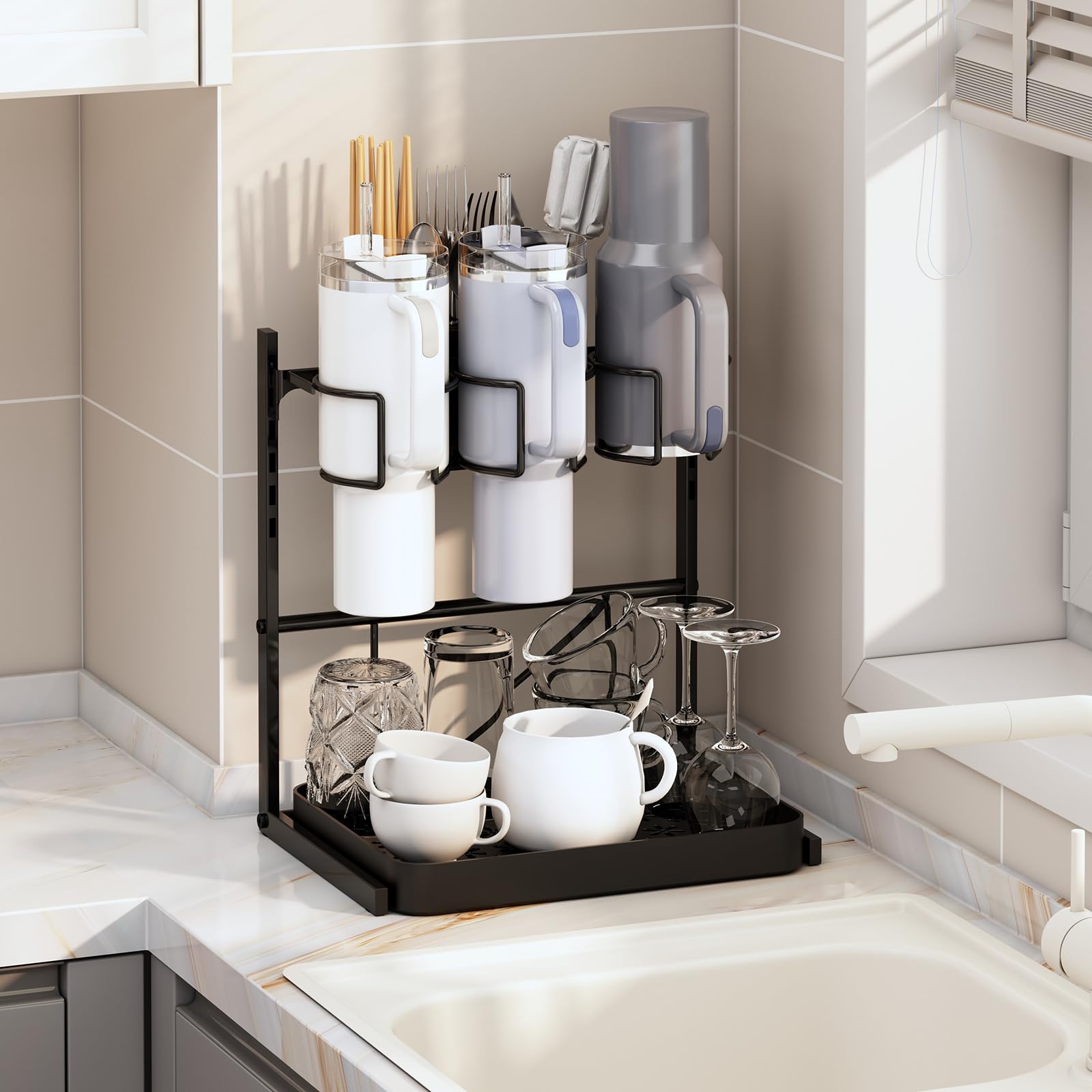 Water Bottle Organizer for Stanley, Adjustable Stanley Cup Holder ...