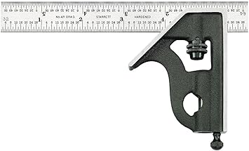 Starrett 11H-6-4R 6-Inch Combination Square with Cast Iron Head and ...