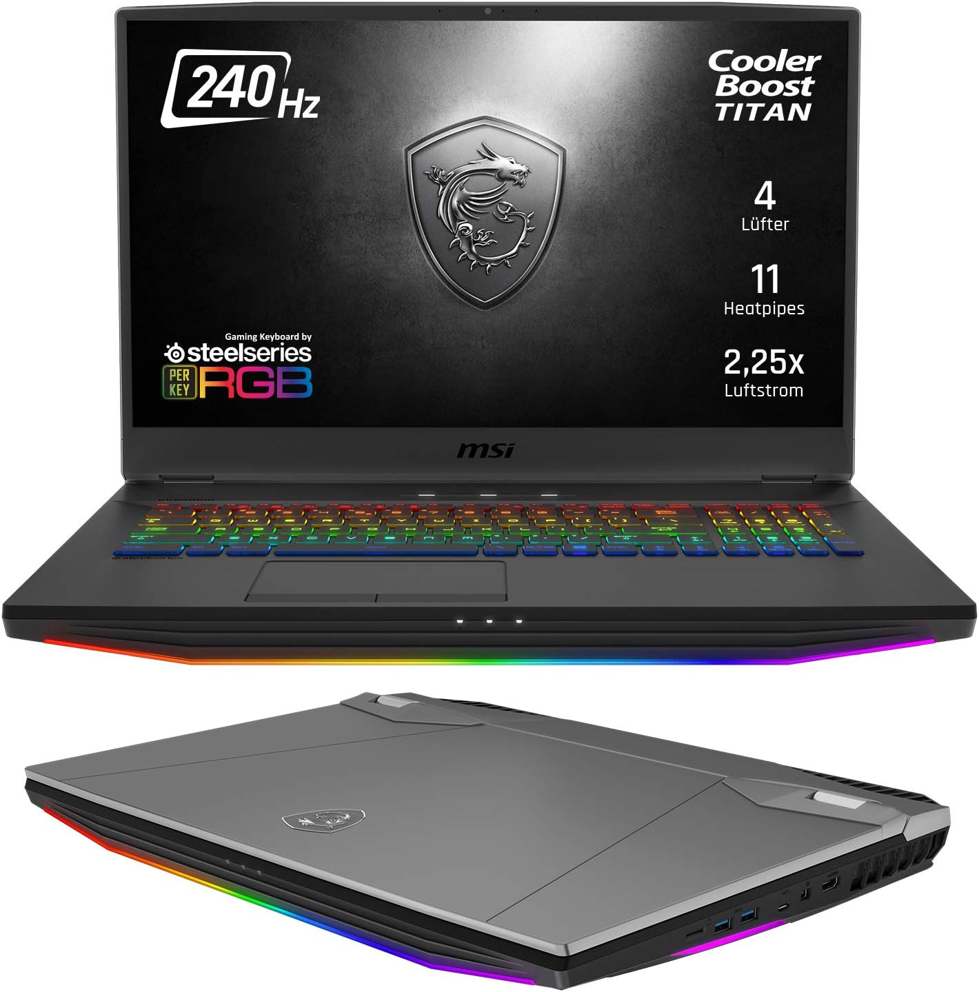 msi GT76 9SG-087 Titan DT Plata Portátil 43,9 cm (17.3") 1920 x 1080 ...