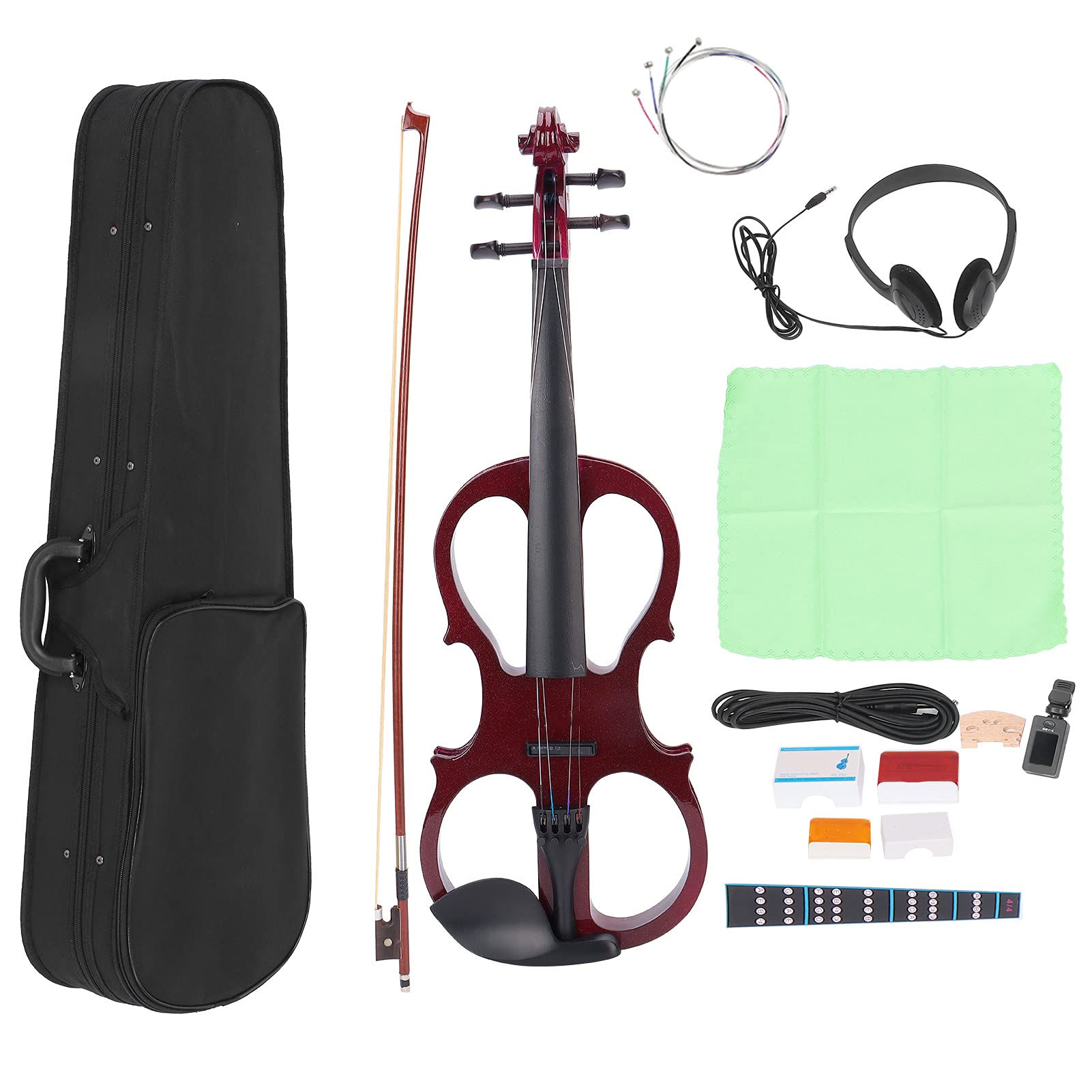 Mua Electronic Violin Set,4/4 Electric Adjustable Kit with Tuner Bow ...