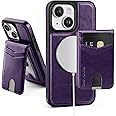 Amazon.com: SkyEagle Compatible Magsafe 2 in 1 Detachable iPhone 15 Plus Wallet Case with Card ...