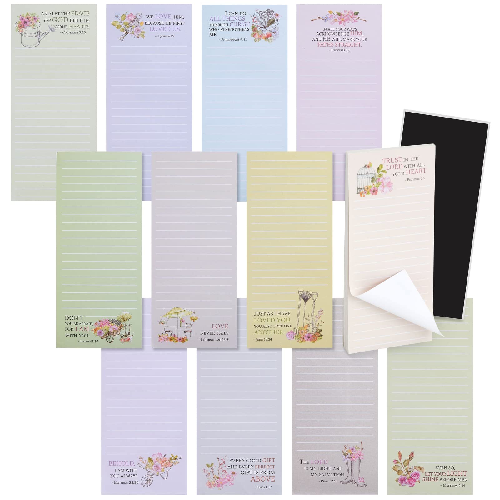 Mua Juvale 12 Pack, 60 Sheet Christian Notepads, Magnetic Memo Pads for ...