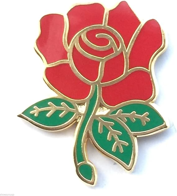 LANCASHIRE RED ROSE LABOUR PARTY ENAMEL PIN BADGE (PB17) BIGGER THAN ...