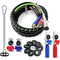 Semi Truck Air Line Cable Goliath Steel 12ft 3-in-1 Wrapped Air Line ...