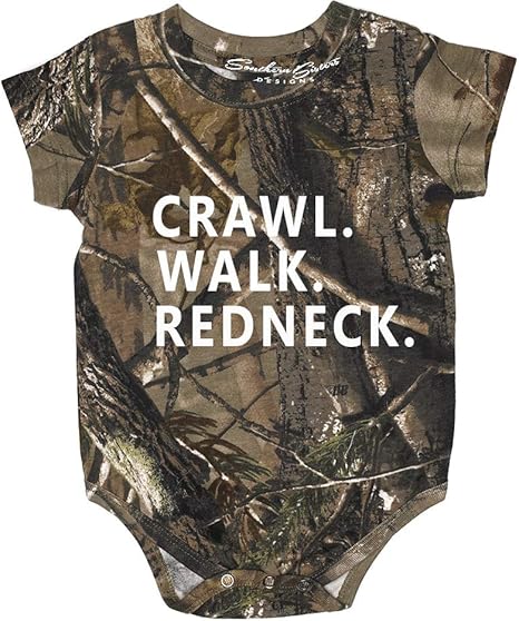 Southern Sisters Crawl Walk Redneck Camouflage Baby Onesie is A Great ...