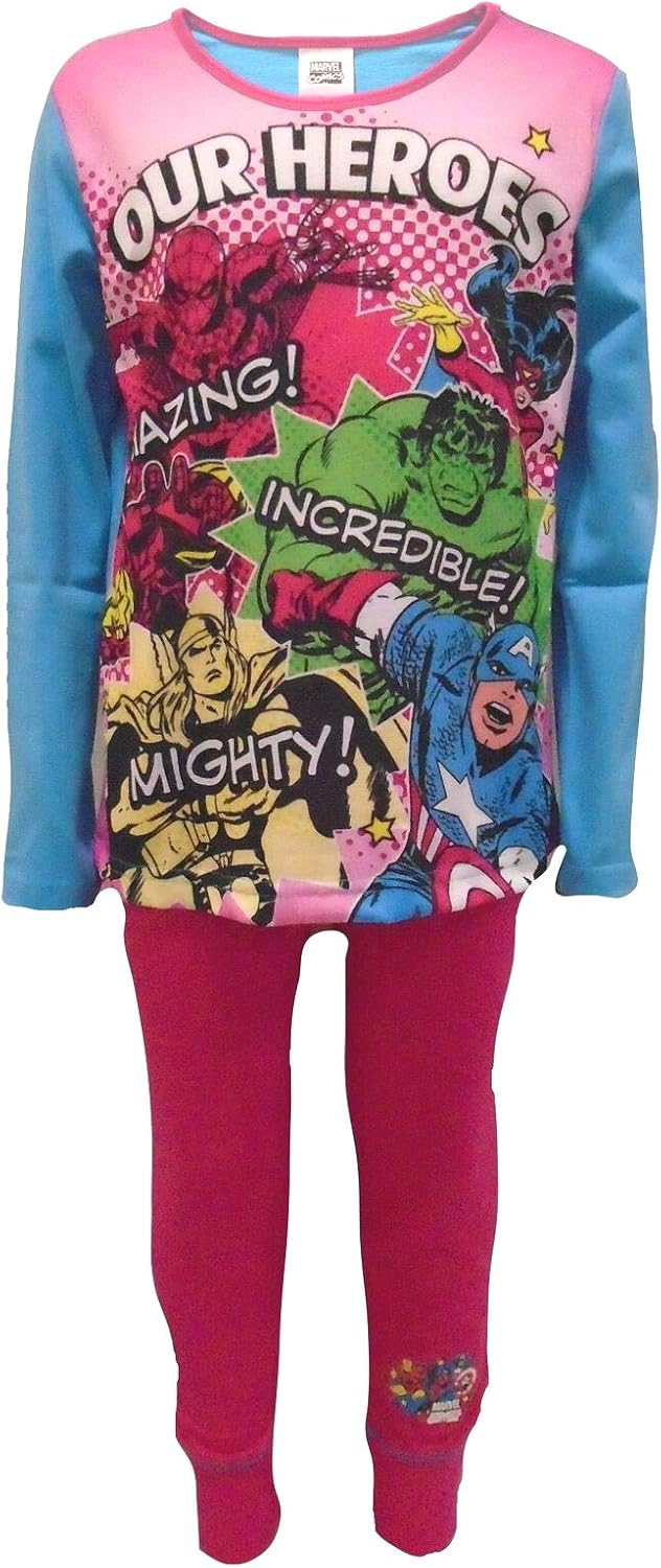 Girls Marvel Avengers Comics Pyjamas Pjs - Sizes 4-10 Years: Amazon.co ...