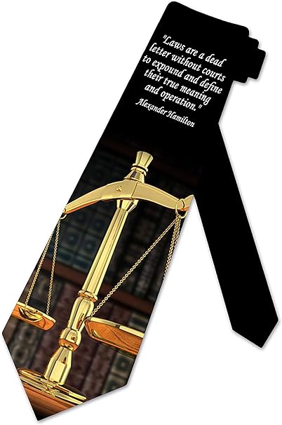 Amazon.com: Lawyer Ties Mens Scales of Justice Necktie Law Tie by Three ...