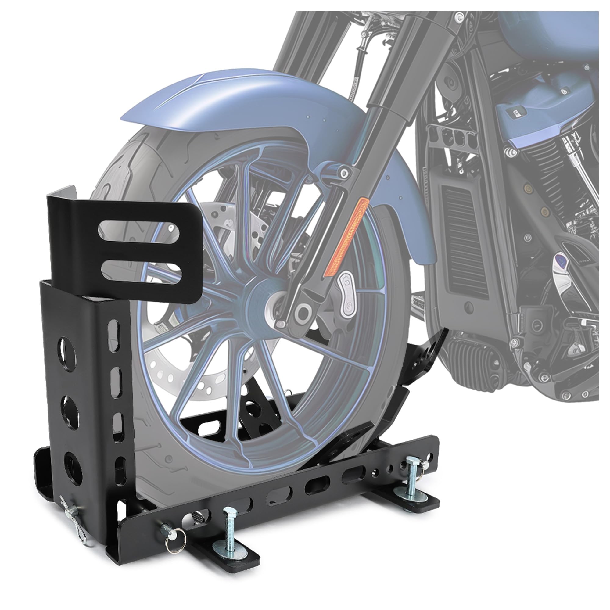 ECOTRIC Motorcycle Wheel Chock Trailer 3000lb Capacity, Adjustable ...