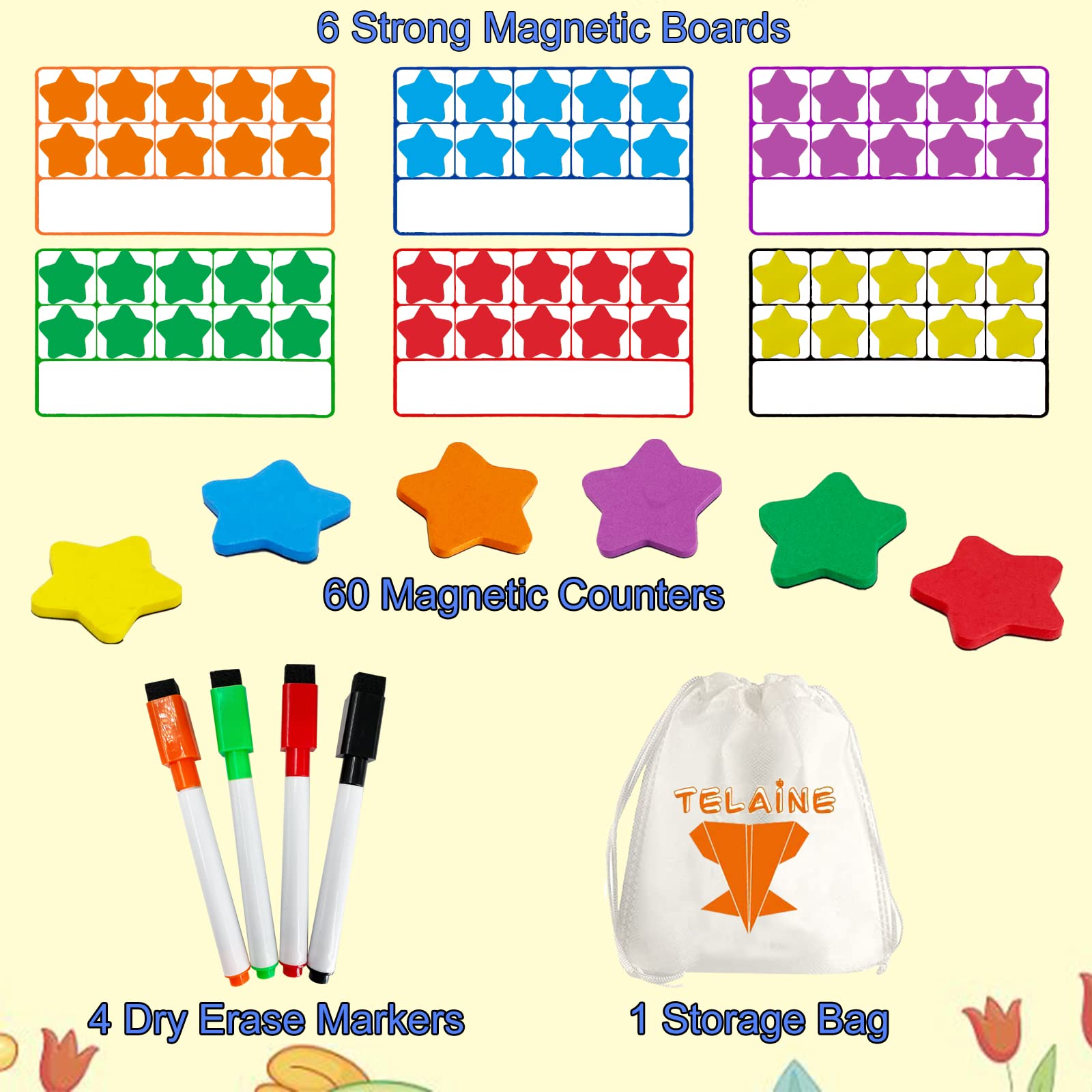 Mua Magnetic Ten-Frame Set, Math Manipulative for Elementary, Math ...