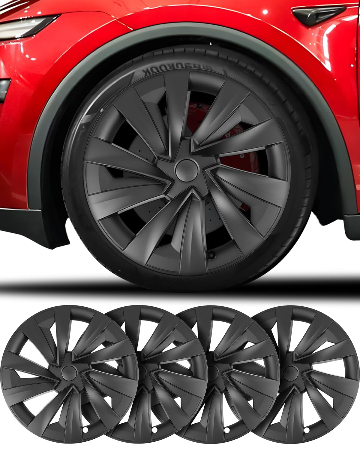 Model y Wheel Covers 19 inch, 19" Wheel Center Hub Cap Kit Compatible ...