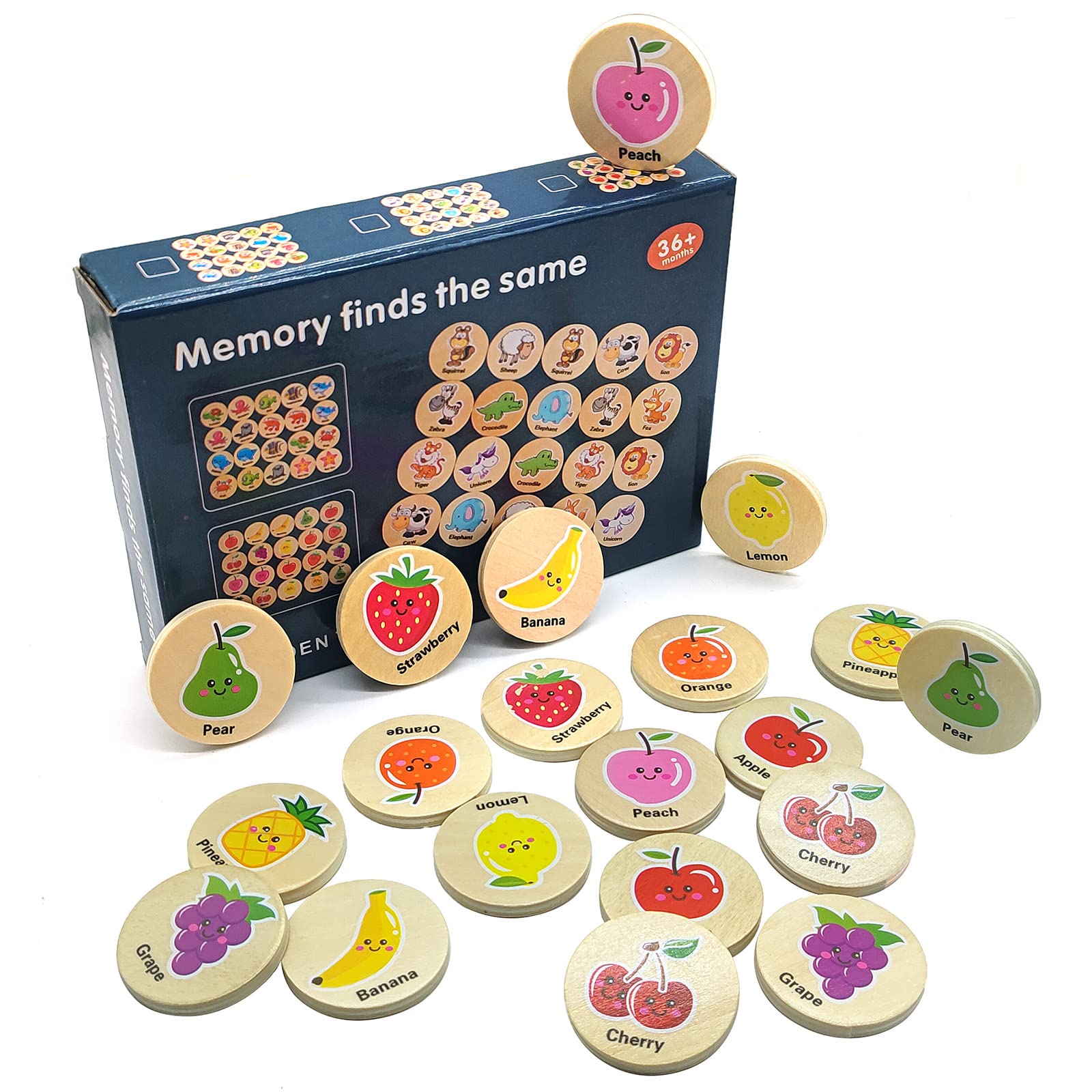 Mua Wooden Memory Game for Kids.20PC Memory Matching Games for Toddlers ...