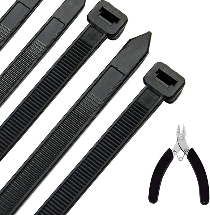 Kabelbinder 300 mm x 7,6 mm, UV-Beständig ultra starke Kabelbinder mit ...
