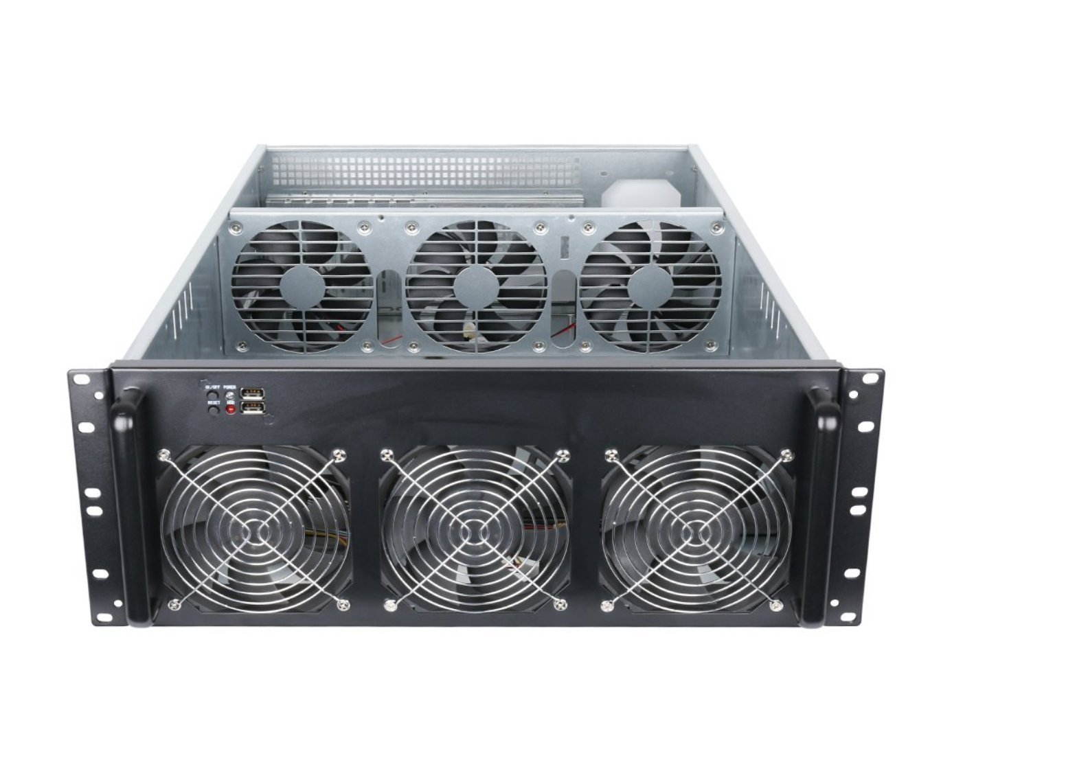 QNINE 4U GPU Miner Mining Rig Server Case,4U Metal Rackmount Case With ...