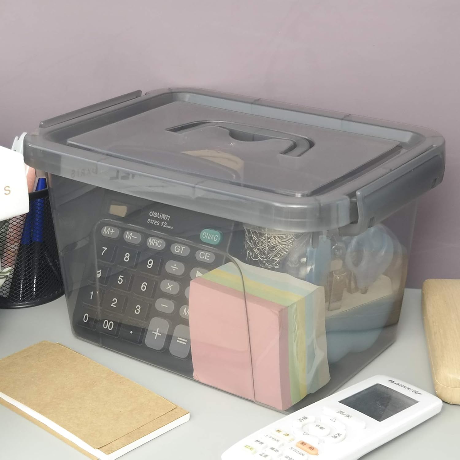 Cadineer 5.5 L Plastic Stackable Storage Container, Set of 6 Storage ...