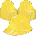Amazon.com: Haysandy 60 Pcs Yellow Construction Party Hats Plastic Kids ...