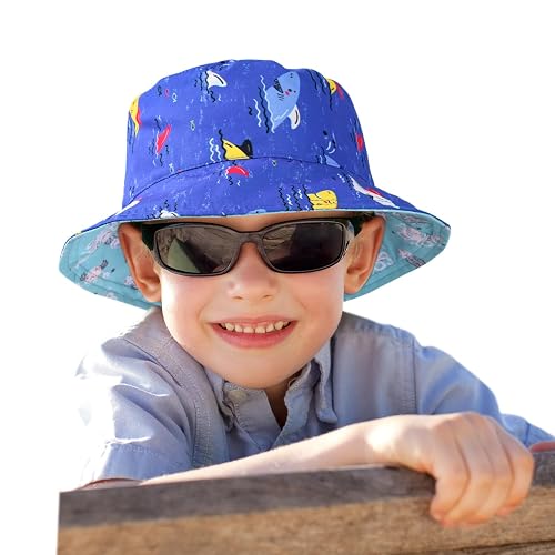 Baby Boy Girl Sun Hat,Adjustable Toddler Kids UPF 50+ Sun Protective ...