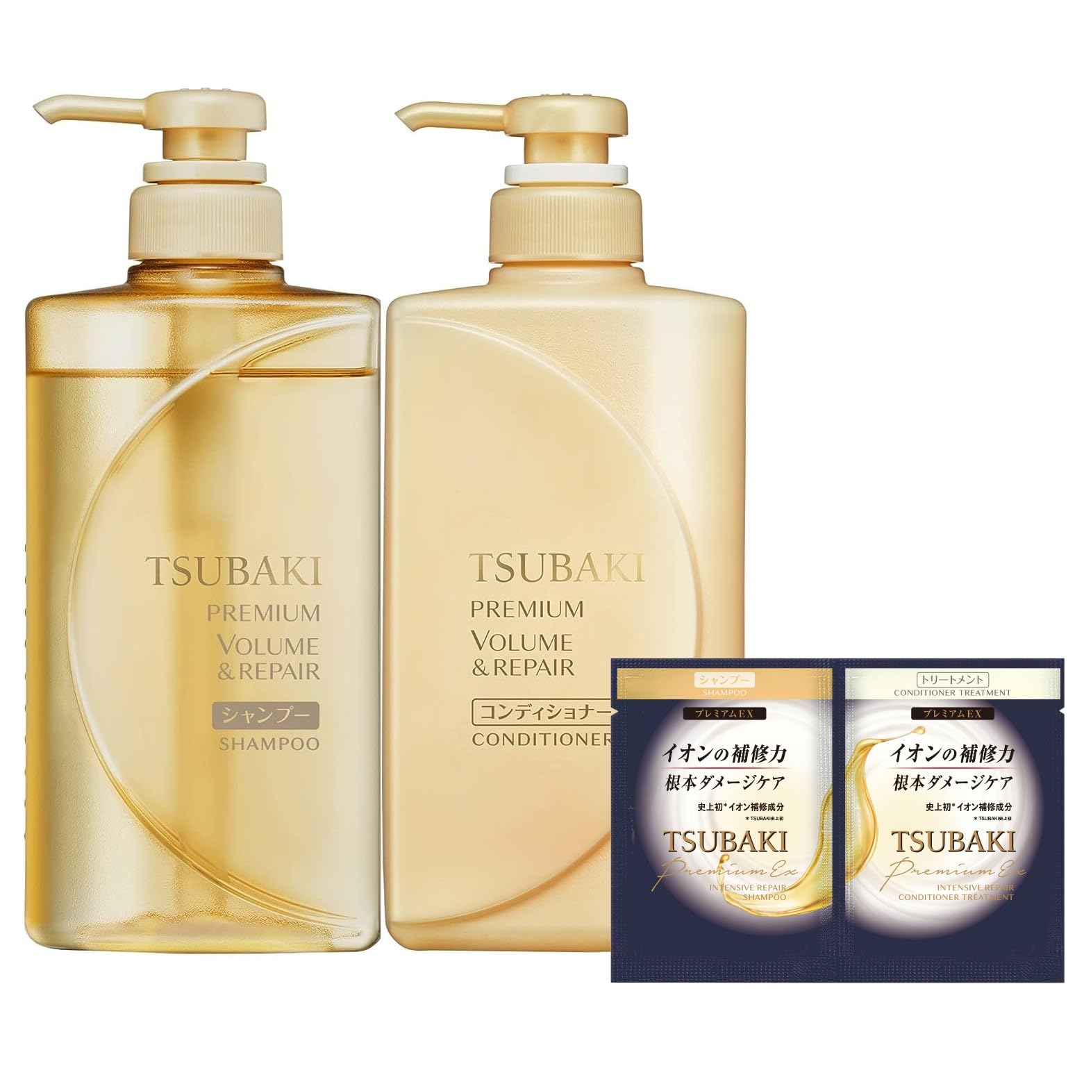 Mua TSUBAKI(ツバキ) プレミアムボリューム&リペアシャンプー 490ml+ヘアコンディショナー 490ml セット +おまけ 本体 ...