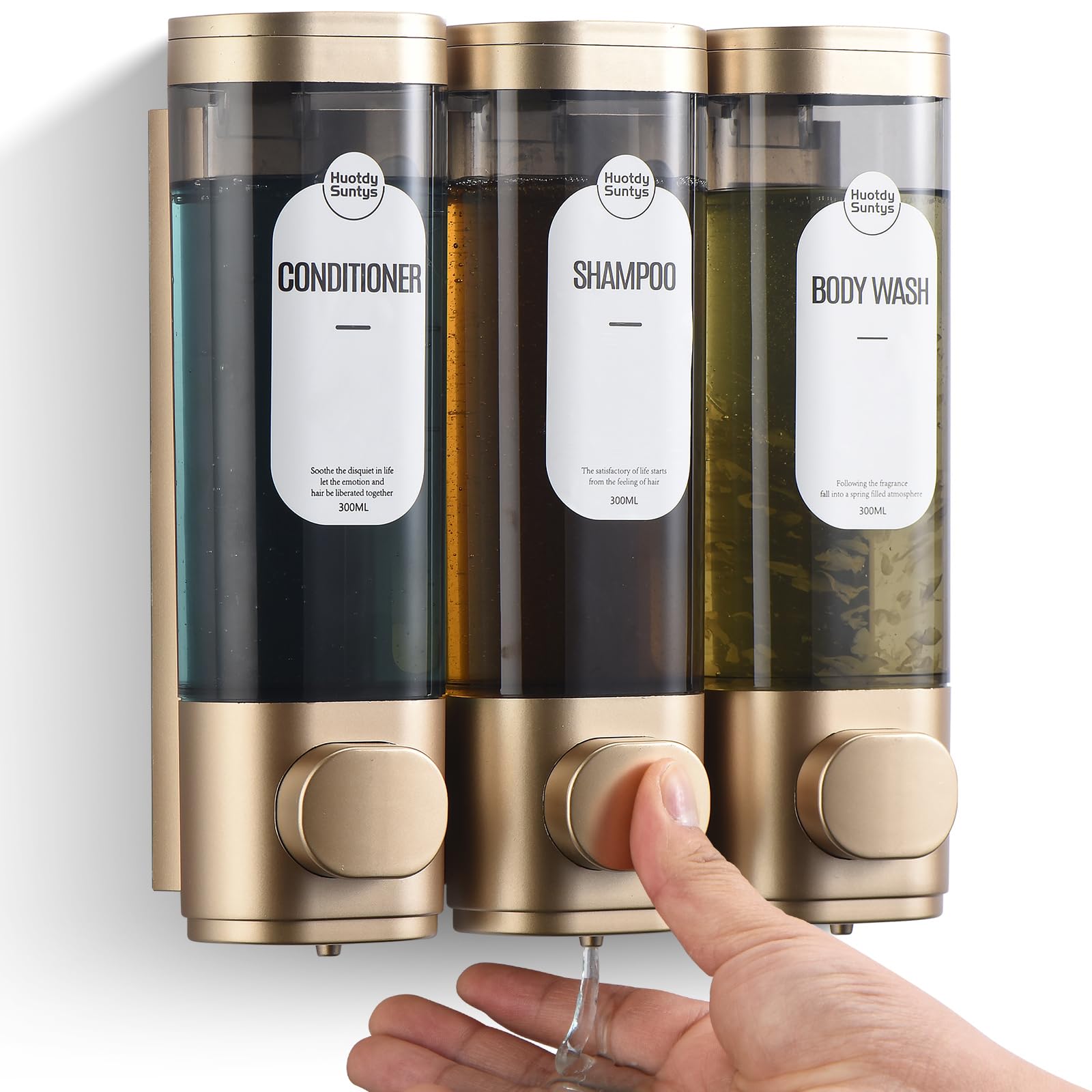 Shampoo and Conditioner Dispenser?Refillabe Shower Soap Dispensers 3 ...