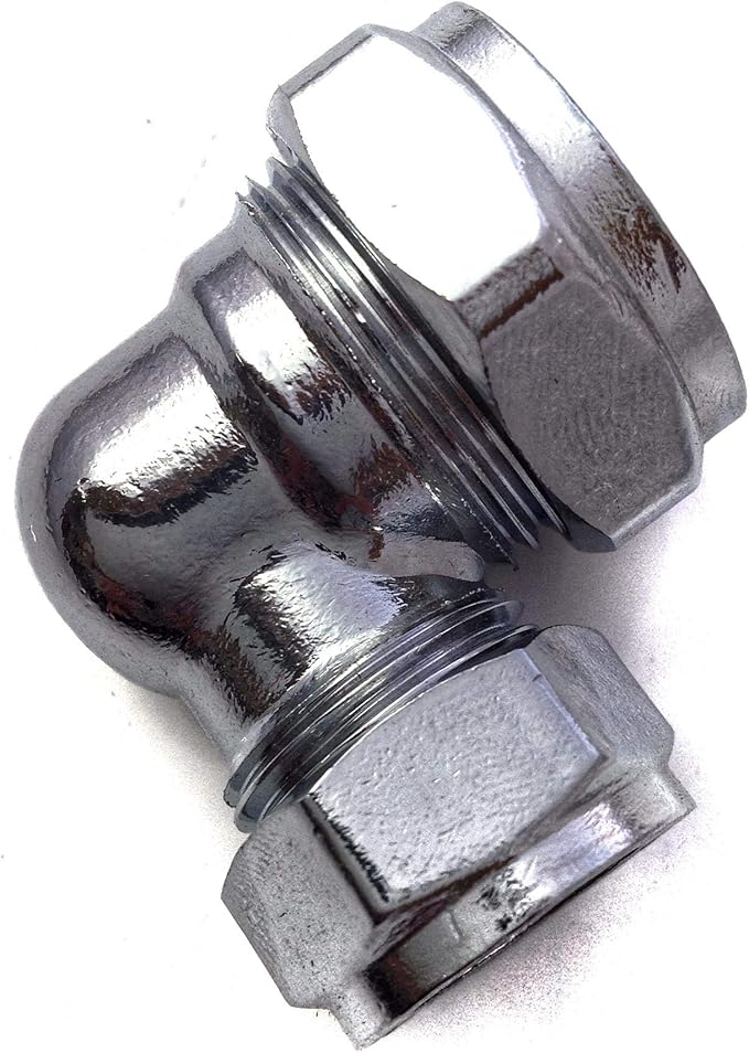 22mm x 15mm Compression Chrome Plated Reducing Elbow: Amazon.co.uk: DIY ...