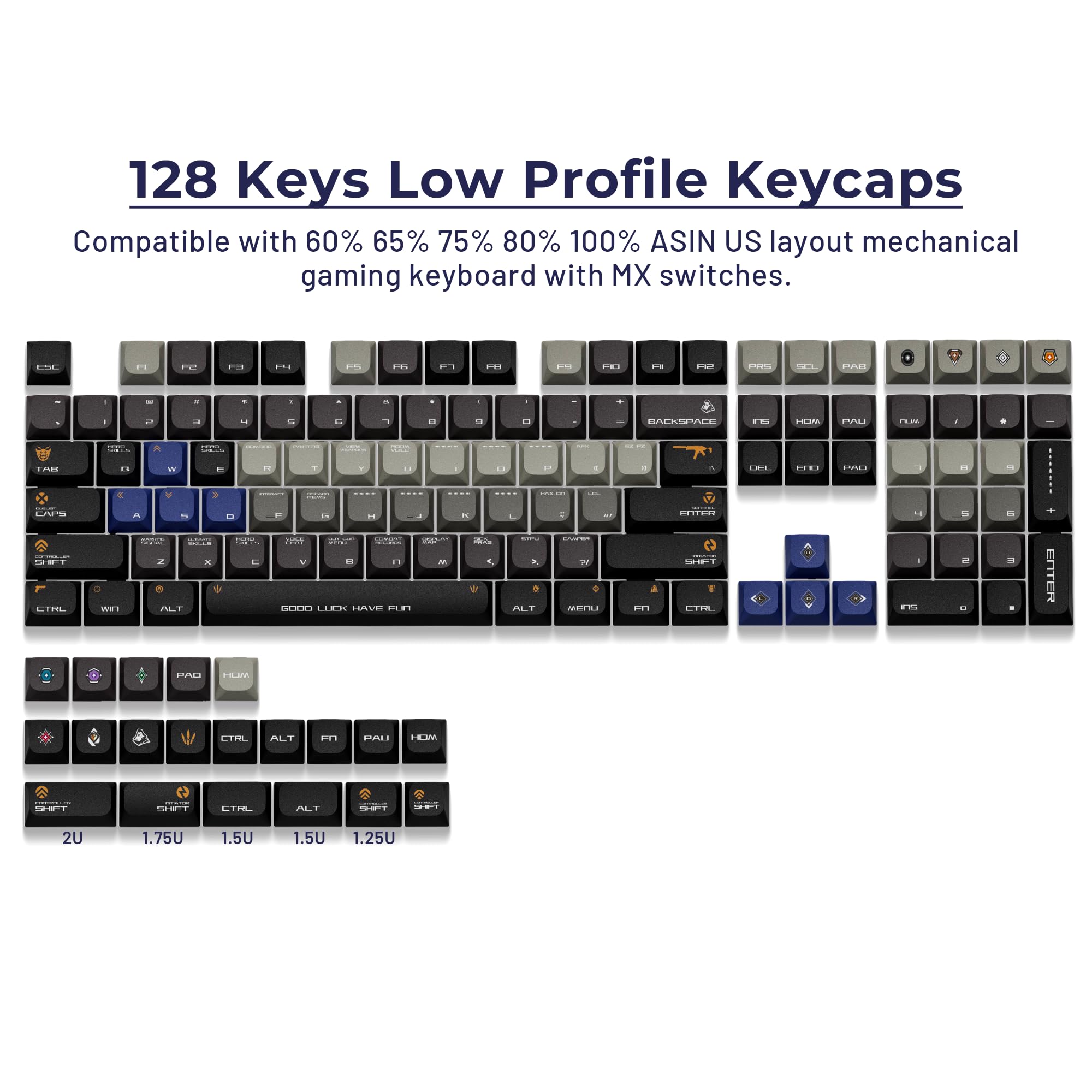 Mua XVX Low Profile PBT Keycaps, Valorant Custom Keyboard Keycap Set ...