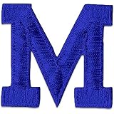 Amazon.com: Alphabet Letter - M - Color Royal Blue - 2" Block Style ...