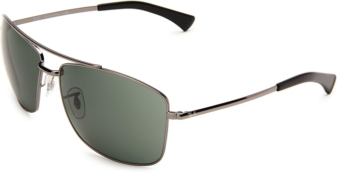 Ray-Ban 3476 004/71 Gunmetal 3476 Square Aviator Sunglasses Size 63 ...