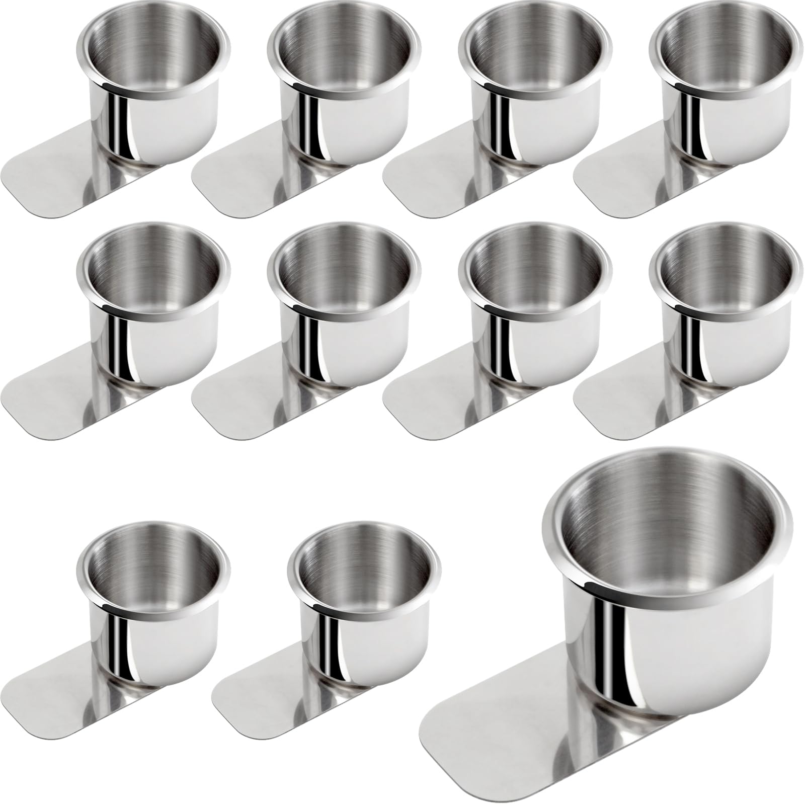 Leyndo 10 Pieces Jumbo Slide Under Stainless Steel Cup Holder Poker ...