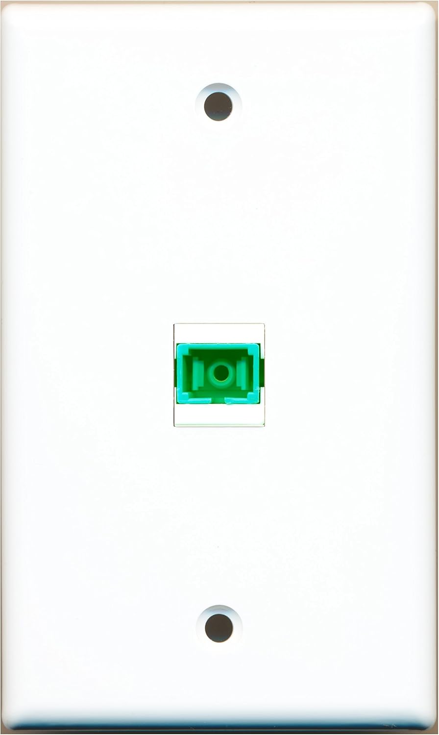 Amazon.com: RiteAV - 1 Port Fiber SC APC Simplex Wall Plate - Bracket ...